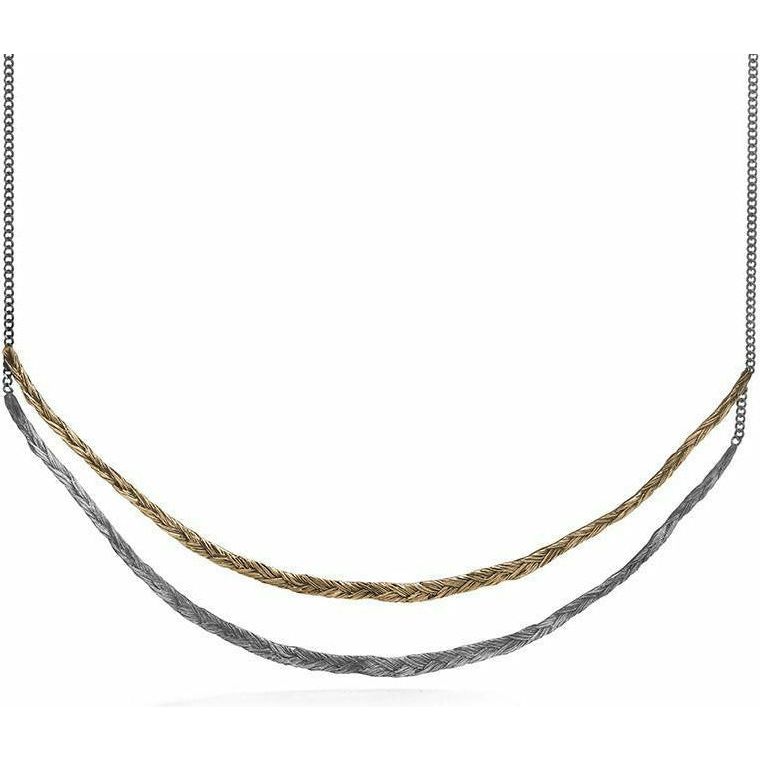 Braid Necklace - Double thin braid - By Orrifinn Jewels – Grapevine Store